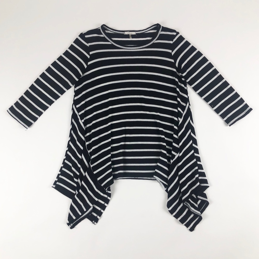 Soprano Black & White Stripe Tunic Top - Gem